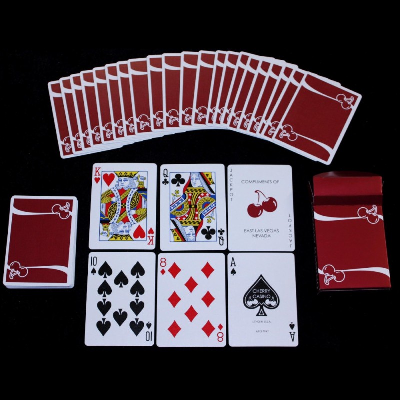 Cherry Red Reno Poker Deck